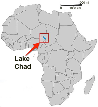 Physical Map Of Africa Lake Chad